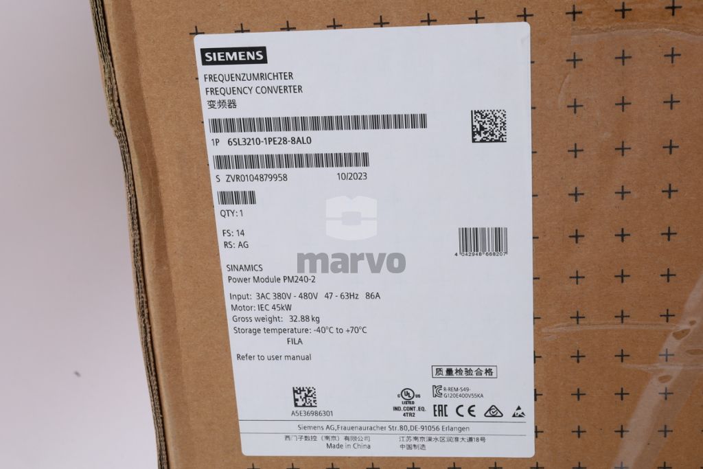 Buy 6SL3210-1PE28-8AL0 at Marvo | Fast Shipping, Reduced Downtime